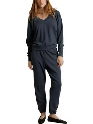 PERFECTWHITETEE Johnny Cotton French Terry Sweatpants - Navy
