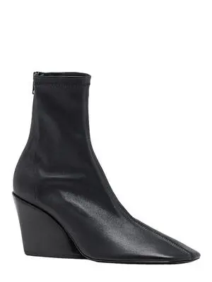 Proenza Schouler Slant Stretch Leather Ankle Boots - Black