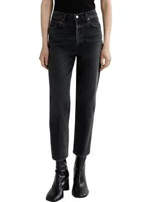 AGOLDE 90s Pinch Waist High Rise Ankle Straight Jeans - Radius