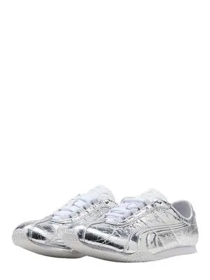PUMA Puma H-Street Lustre Metallic Leather Lace Up Sneakers Grey