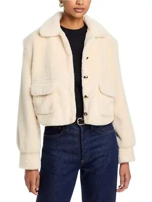 AREA STARS Cameron Teddy Fleece Jacket - Ivory