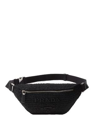 Prada Crochet Belt Bag - Black
