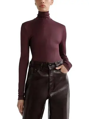 AGOLDE Caryle Turtleneck Top - Corinth