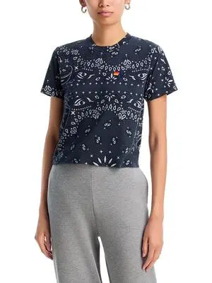 Aviator Nation Aviator Nation Bandana Crewneck Boyfriend Tee Charcoal
