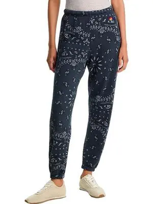 Aviator Nation Bandana Print Sweatpants - Charcoal