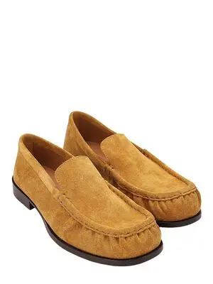 Dries Van Noten Suede Loafers - Ocra