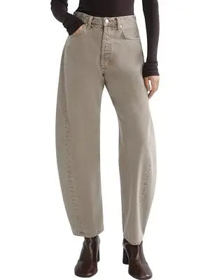 AGOLDE Luna Pieced High Rise Curved Tapered Jeans - Cedar