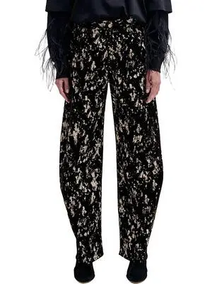 DARKPARK Kris-camou Flock Barrel Jeans - White/brown