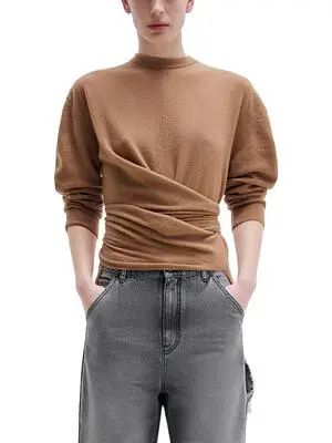 DARKPARK Gia Cashmere Long Sleeve Tee - Camel