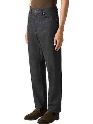 Zegna Roccia Slim Fit Cotton Blend Stretch Jeans - Blue