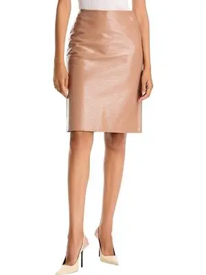 COURREGES Faux Leather Skirt - Bronzer