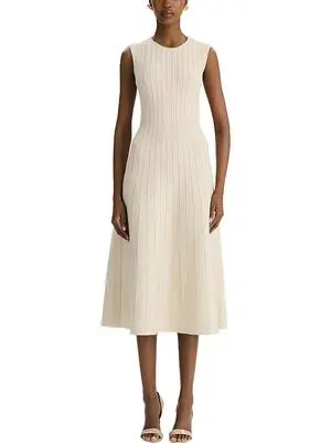 Oscar De La Renta Sleeveless Sparkle Knit Dress - Ivory