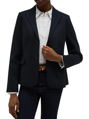 HOBBS LONDON Analise Single Breasted Jacket - Navy