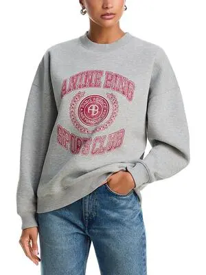 ANINE BING Miles Collegiate Graphic Sweatshirt - Grey