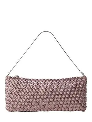 NAGHEDI Gala Woven Satin Chain Clutch - Lavender