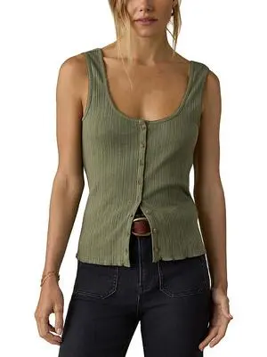 Faherty Brand Paradise Pointelle Cami Cardigan - Clover