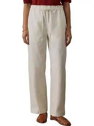 Faherty Brand Cotton Twill Drawstring Pants - Egret