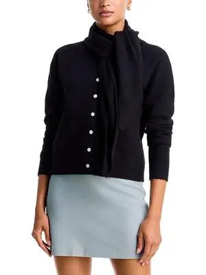 Aqua Scarf Cardigan Exclusive - Black