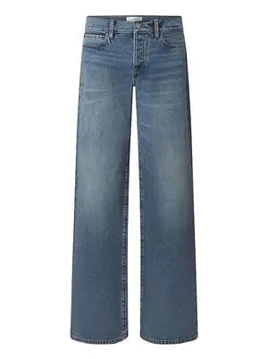 FRAME Frame The Leo Low Rise Wide Leg Jeans Rivage