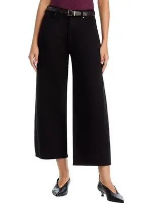 FRAME The Bow Crop Wide Leg Jeans - Black