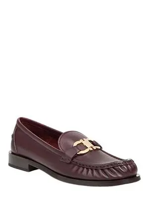 FERRAGAMO Maryan Gancini Loafers - Cordovan