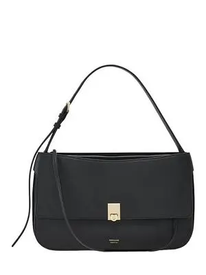 FERRAGAMO Cara Leather Shoulder Bag - Black