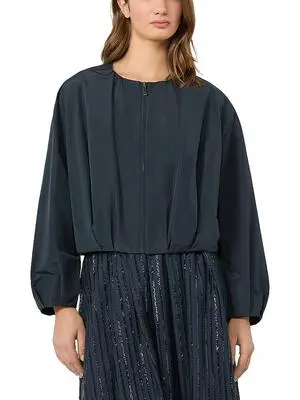 Max Mara Gathered Boxy Jacket - Navy