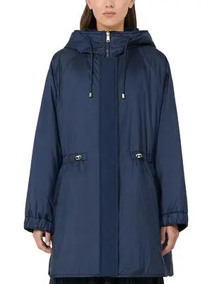 Max Mara Reversible Midi Parka - Navy