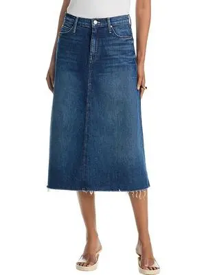 MOTHER The Circle Denim Midi Skirt - Buckaroo