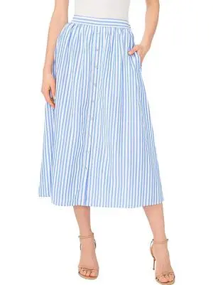 Vince Camuto Striped Maxi Skirt - Blue Cloud