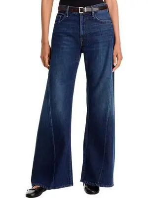 MOTHER The Lemon Twist High Rise Wide Leg Jeans - Fresh Squeezed