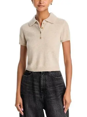 Simkhai Twila Cashmere Polo Sweater - Stone