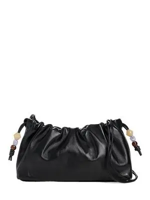 REFORMATION Solene Small Leather Pouch Shoulder Bag - Black