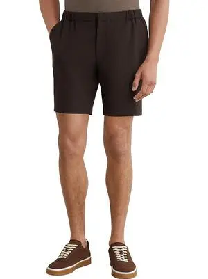 REISS Deck Drawstring Chino Shorts - Brown