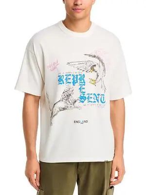 REPRESENT Enemy Relaxed Fit Graphic Tee - Flat White