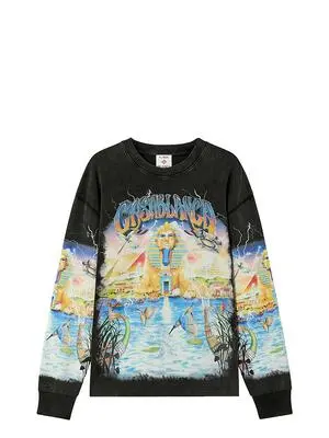 Casablanca Logo Graphic Sweatshirt - Black