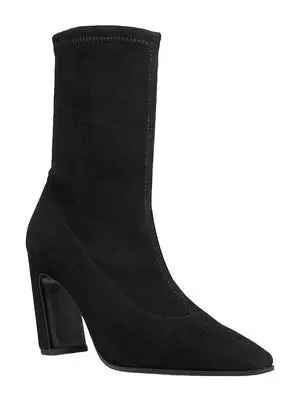 STUART WEITZMAN Stassi Stretch Suede Ankle Boots - Black