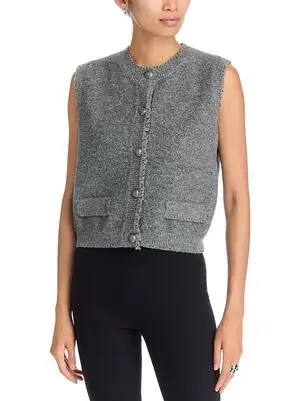 Kobi Halperin Lilah Sleeveless Button-front Sweater - Grey
