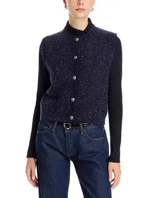 Kobi Halperin Lilah Sleeveless Button Front Sweater - Navy
