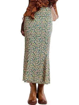 Free People Bonita Printed Maxi Skirt - Lilypad Combo