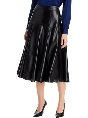 Elie Tahari Mireille Faux Leather Skirt - Noir