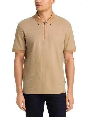 BOSS H-pei Jersey Cotton Polo Shirt Medium Beige