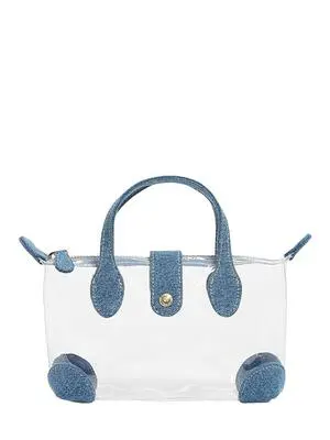 Stoney Clover Lane Made With Liberty Fabric Mini Clear Pouchette Crossbody Bag - Denim