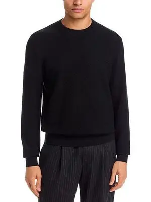 BOSS H-lofranco Cotton Crewneck Sweater - Black