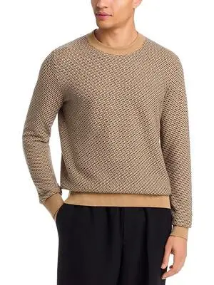 BOSS H-lofranco Cotton Crewneck Sweater - Medium Beige