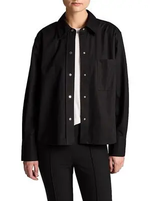 Vince Cotton Snap Closure Shirt - Black