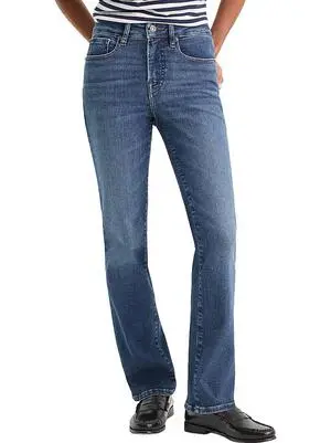 GOOD AMERICAN Good American Petite Mid Rise Straight Jeans