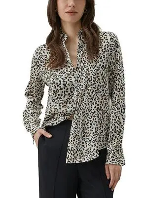 Lilysilk Leopard Print Silk Shirt - Dawn Leopard