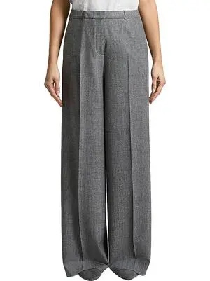 Peserico Stretch Wool Viscose Lurex Micro Pied De Poule Pants - Eclipse Gray