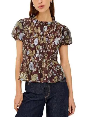 Rails Pepper Pleated Puff Sleeve Blouse - Willow